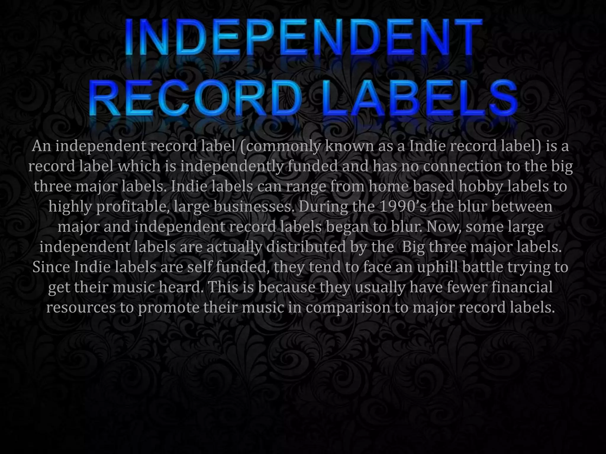 Record Label Research | PPT