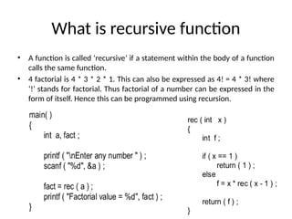 Recursion.pptx for btech 1st semester in c | PPTX