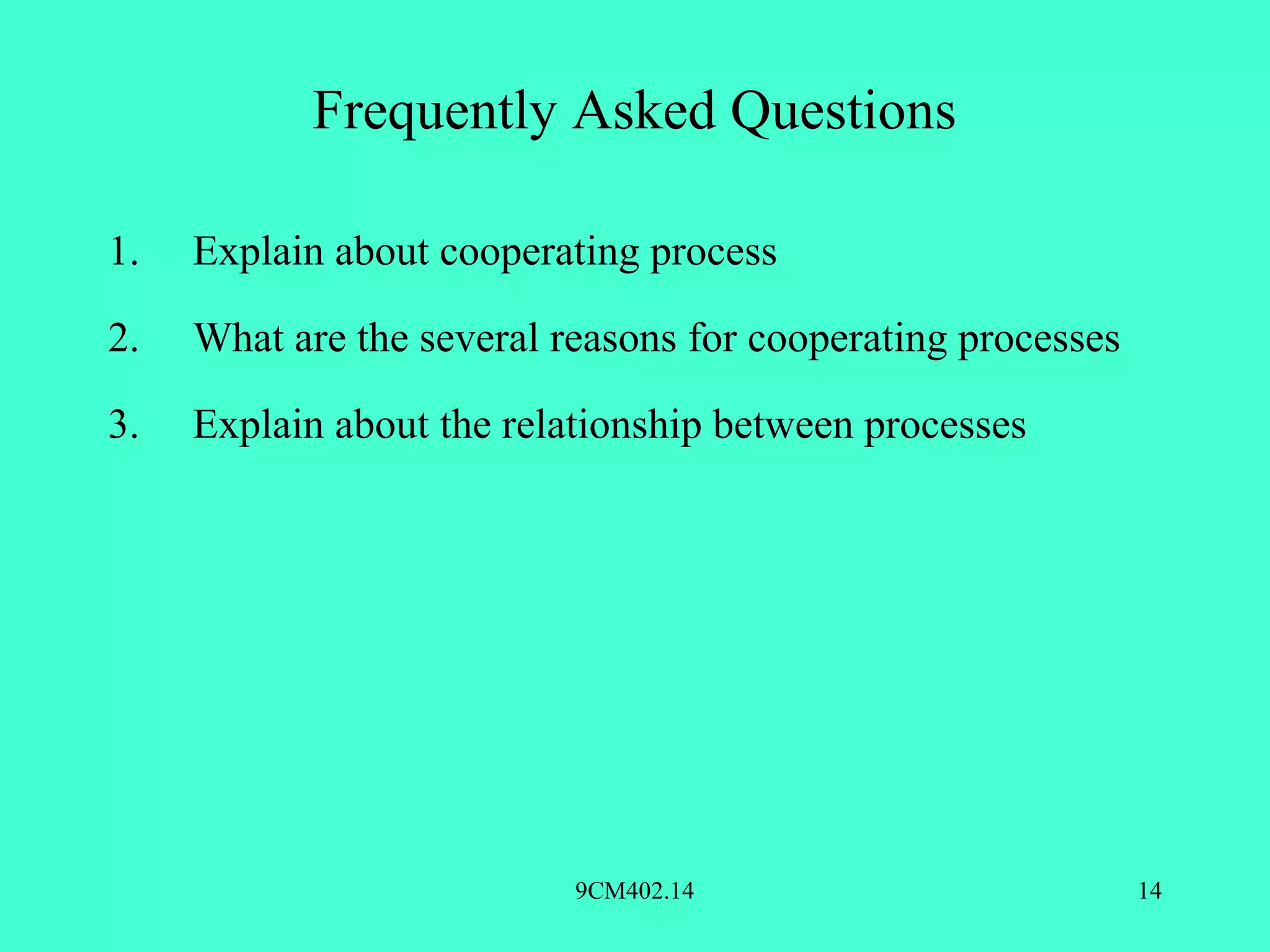 14 relationship between processes | PPT