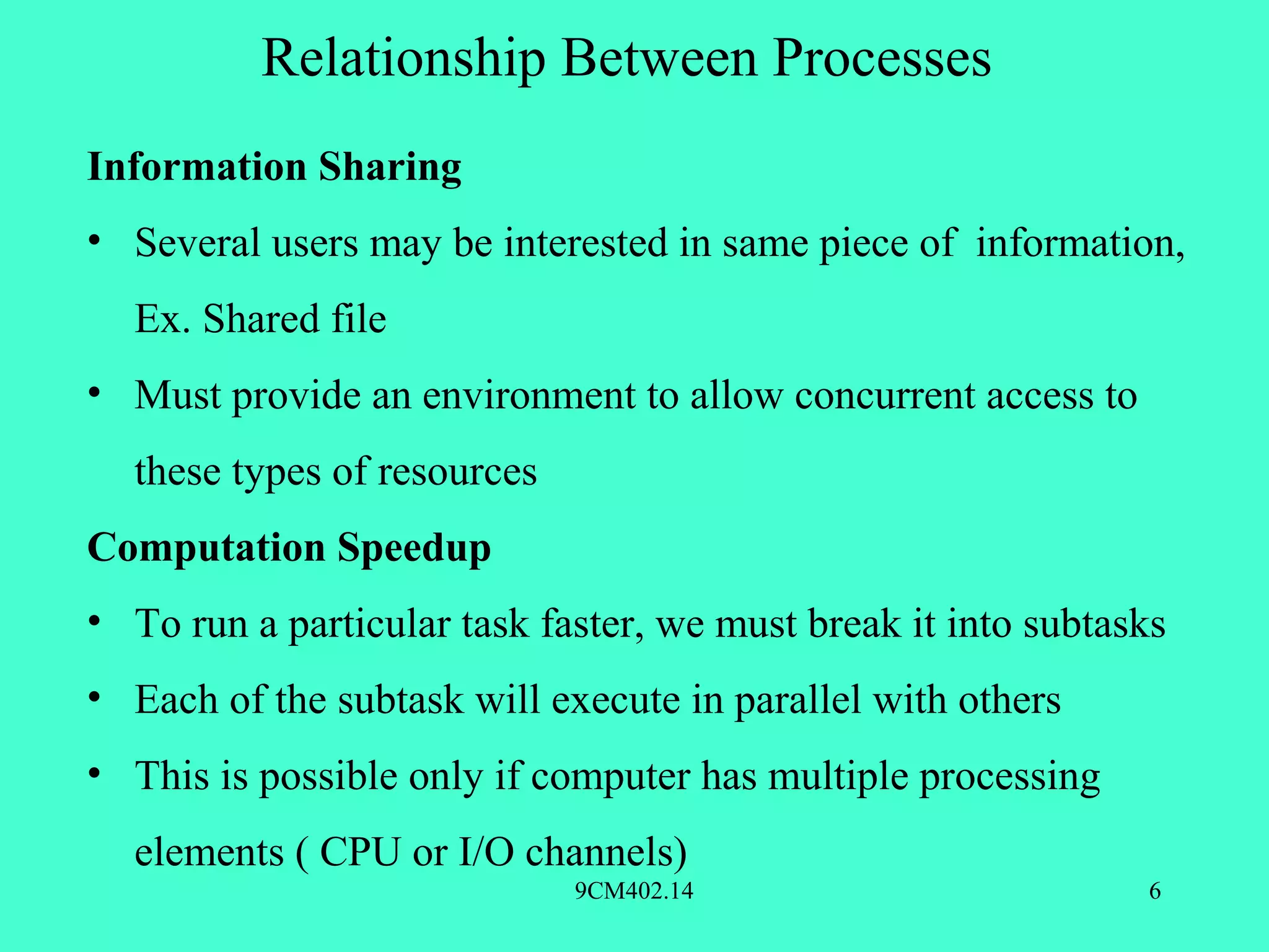 14 relationship between processes | PPT