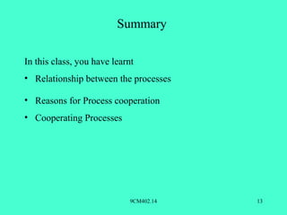 14 relationship between processes | PPT
