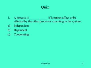 14 relationship between processes | PPT