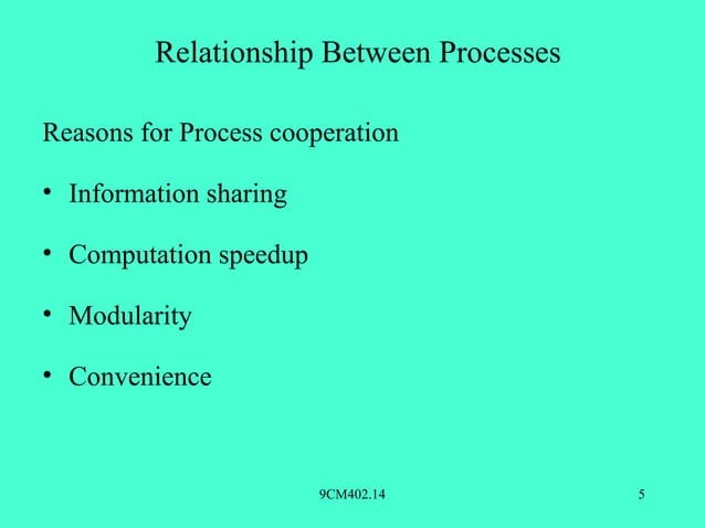 14 relationship between processes | PPT