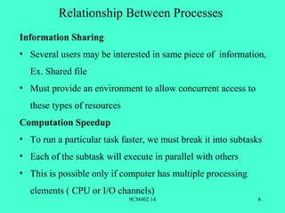 14 relationship between processes | PPT