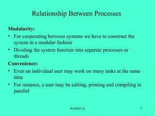 14 relationship between processes | PPT