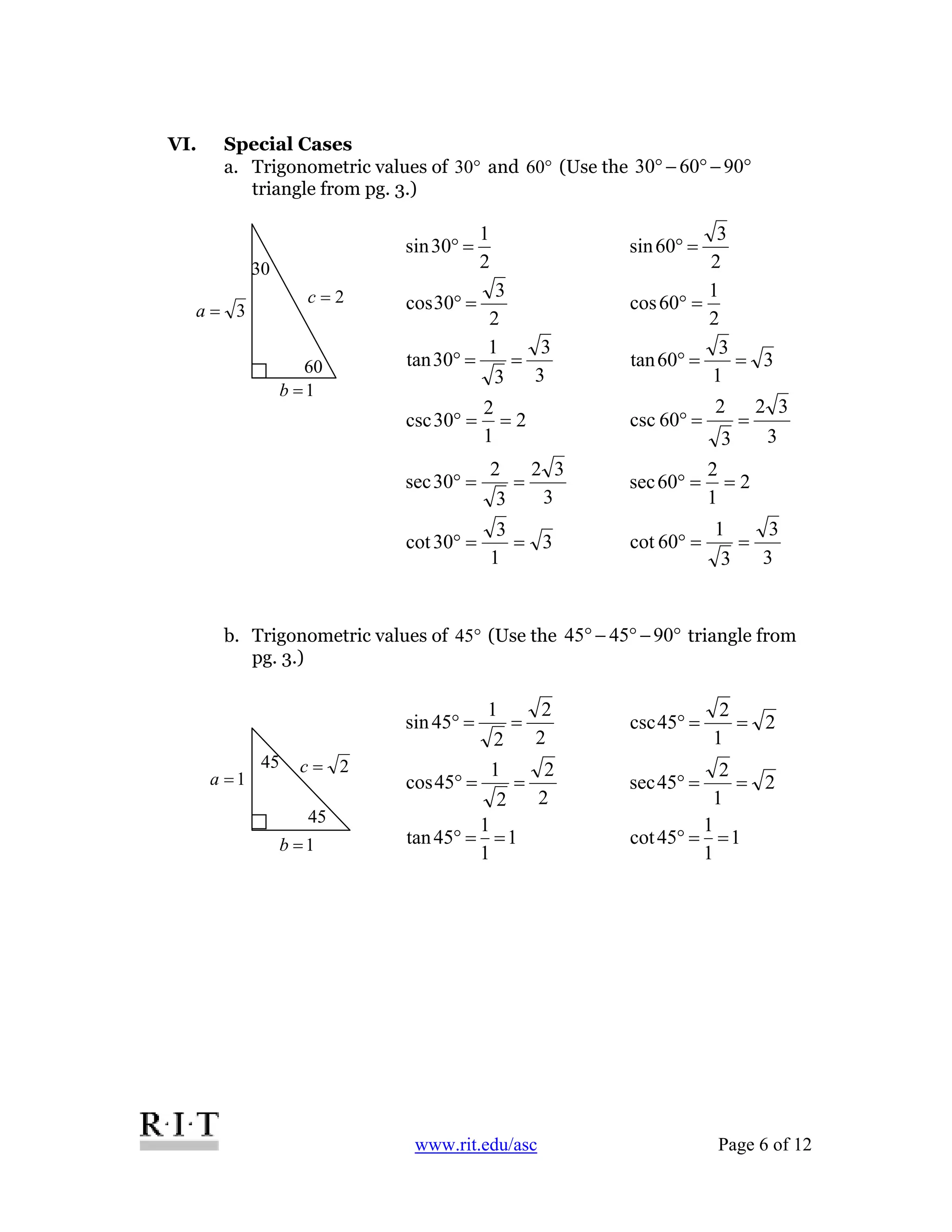 14 right angle trigonometry | PDF