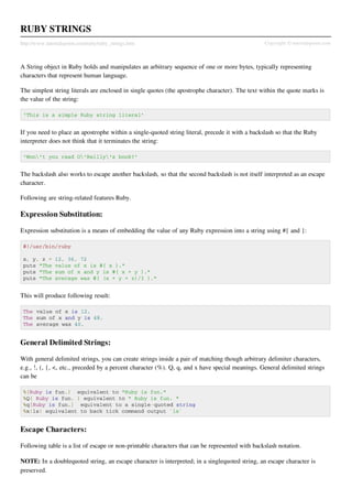 14 ruby strings | PDF