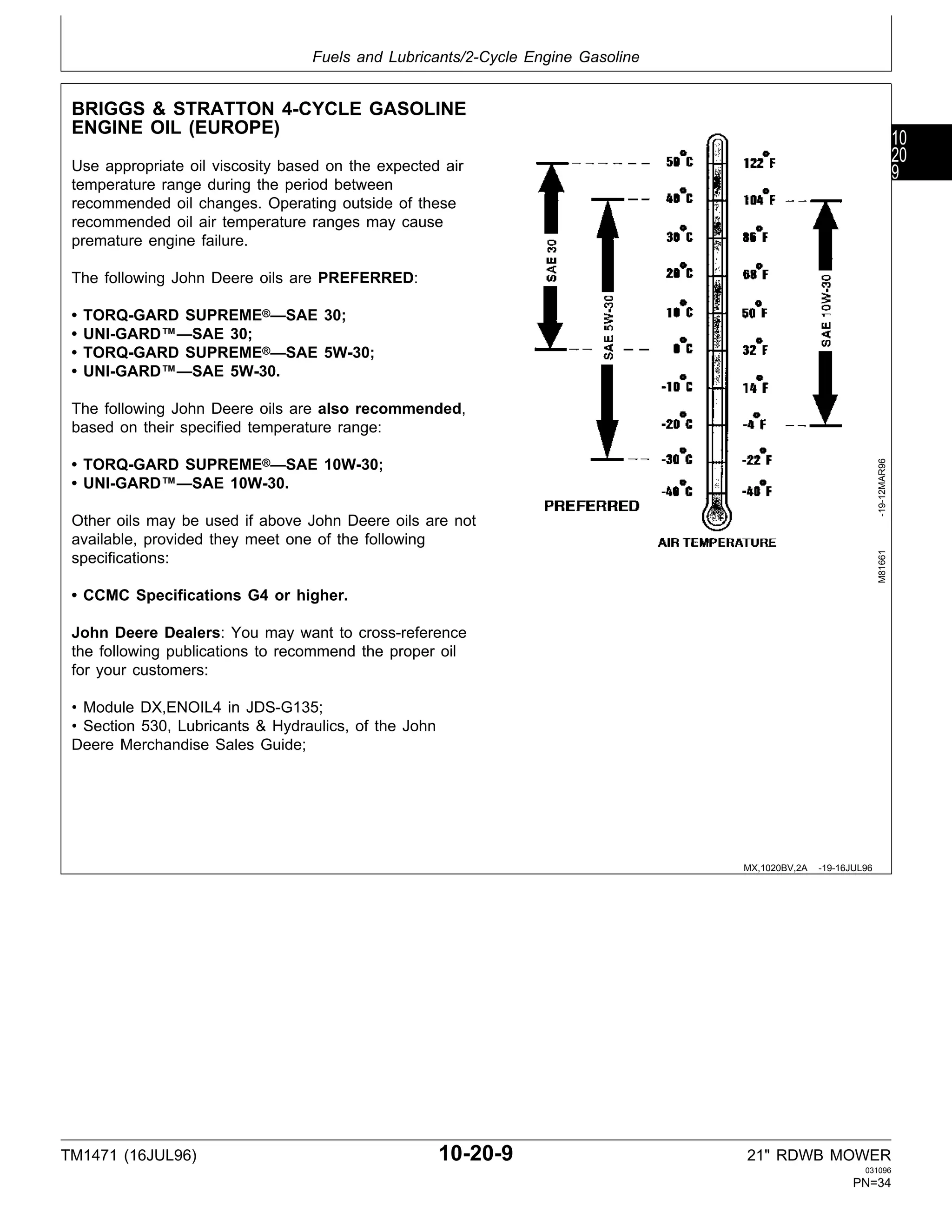John Deere 14SB Walk Behind Mower Service Manual | PDF