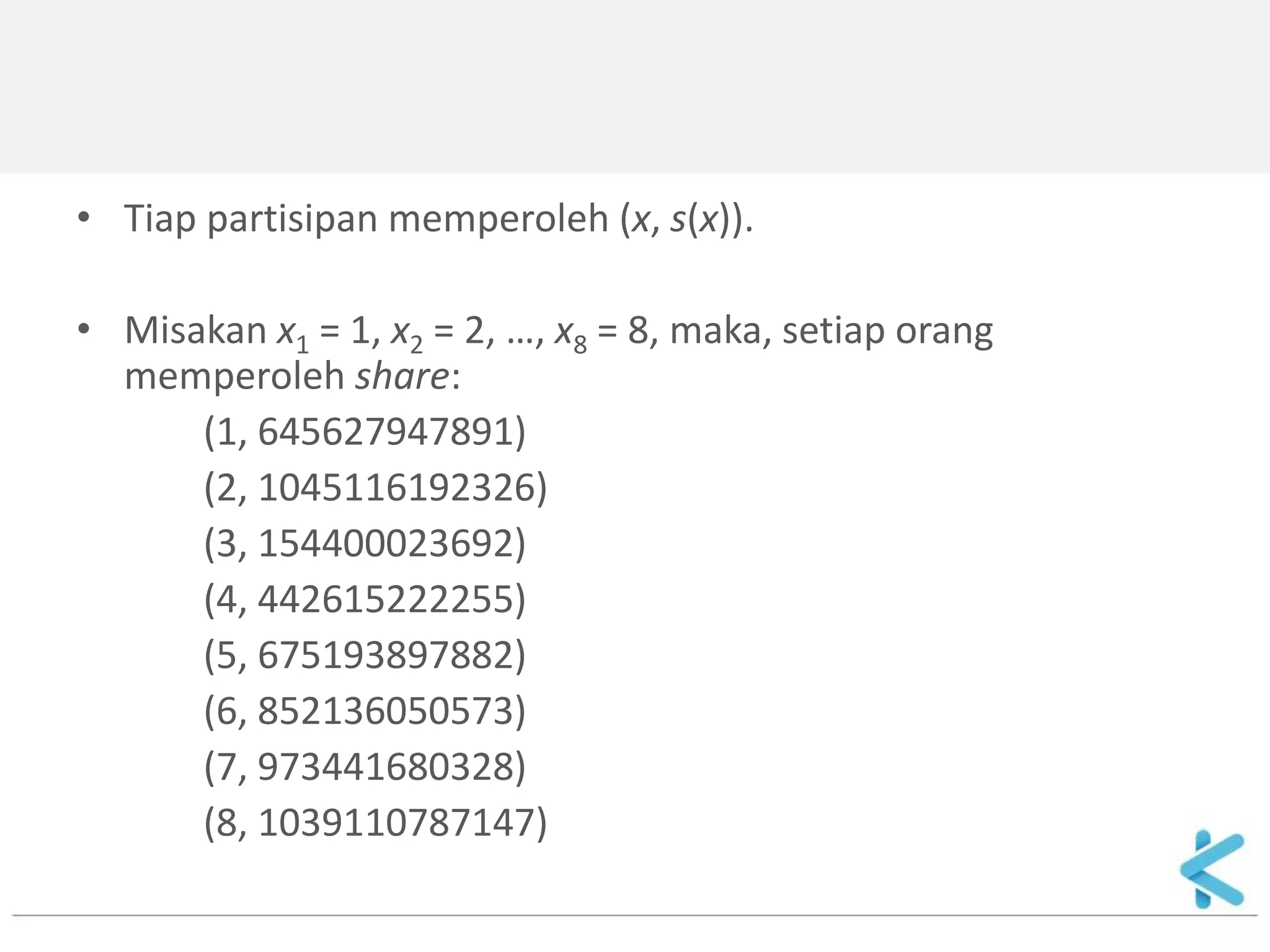 Kriptografi - Skema Pembagian Data Rahasia | PDF