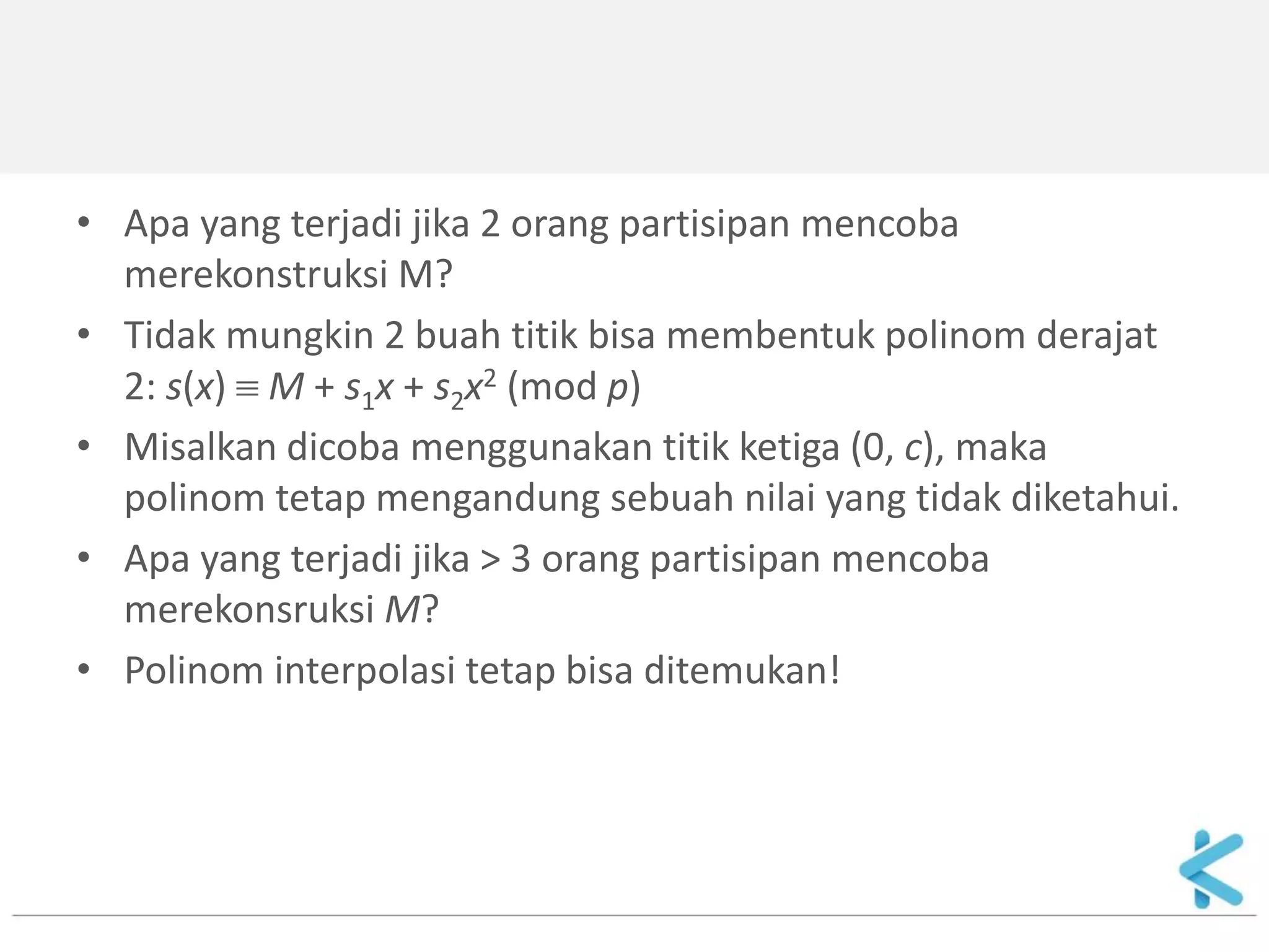 Kriptografi - Skema Pembagian Data Rahasia | PDF