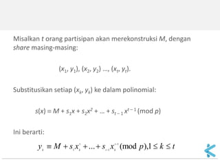 Kriptografi - Skema Pembagian Data Rahasia | PDF