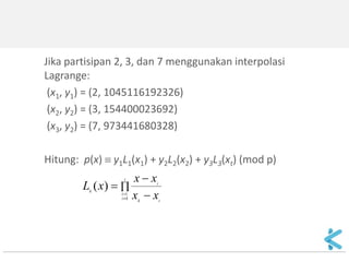 Kriptografi - Skema Pembagian Data Rahasia | PDF