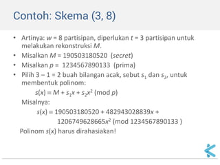 Kriptografi - Skema Pembagian Data Rahasia | PDF