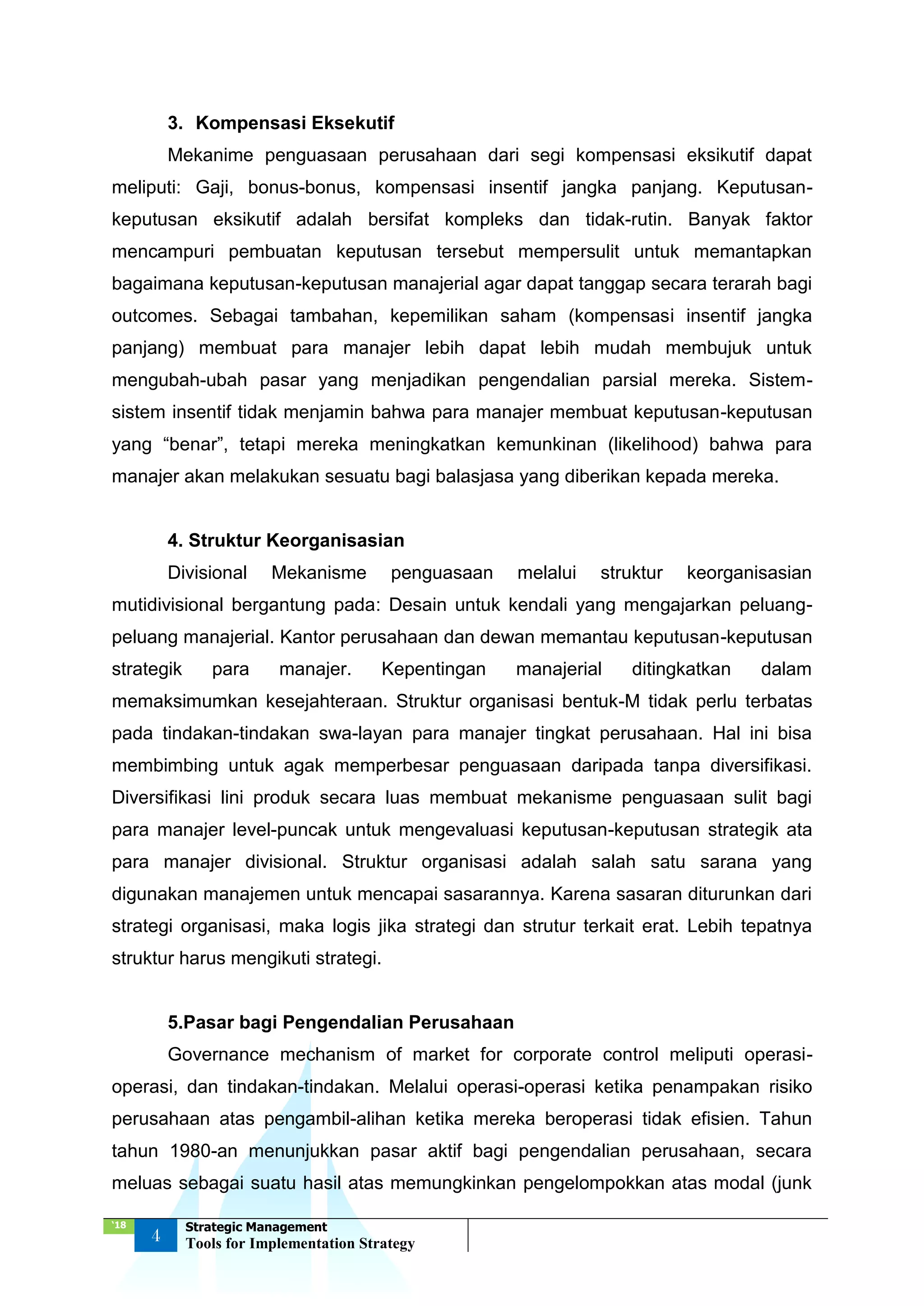 TOOLS FOR IMPLEMENTATION STRATEGY | PDF