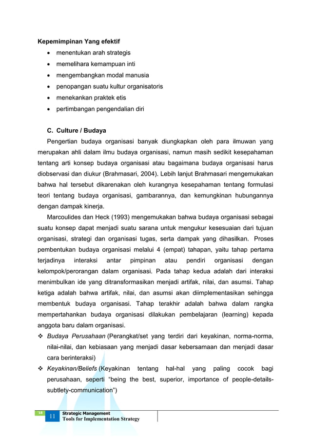 TOOLS FOR IMPLEMENTATION STRATEGY | PDF