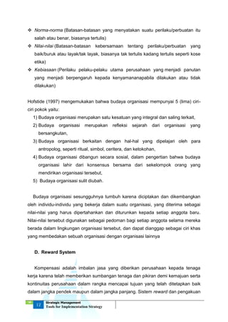 TOOLS FOR IMPLEMENTATION STRATEGY | PDF
