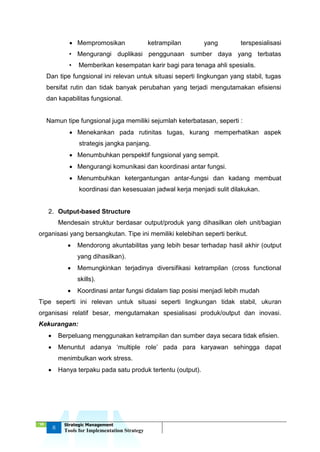 TOOLS FOR IMPLEMENTATION STRATEGY | PDF