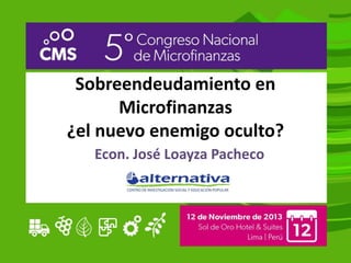 sobreendeudamiento_MICROFINANZAS | PDF