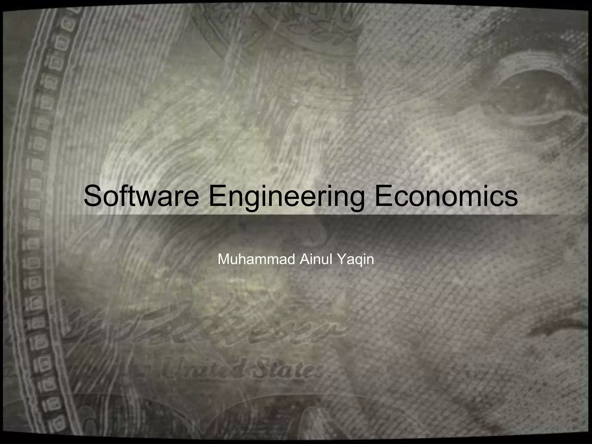 14 Software Engineering Economics | PPTX