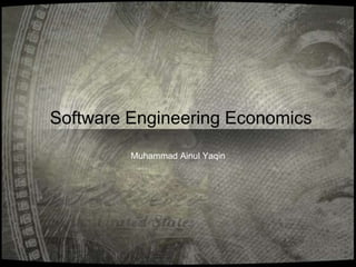 14 Software Engineering Economics | PPTX