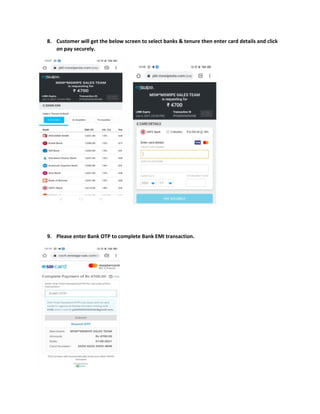 SOP Of Bank EMI Transaction | PDF