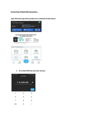 SOP Of Bank EMI Transaction | PDF