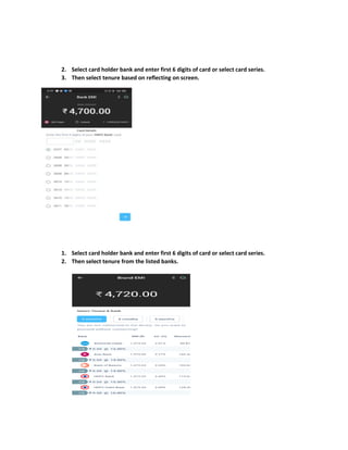 SOP Of Bank EMI Transaction | PDF