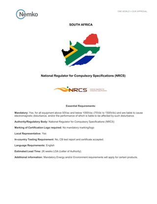 South Africa - NRCS | PDF