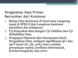 Mata kuliah Statistik dengan tema aplikasi SPSS | PPT