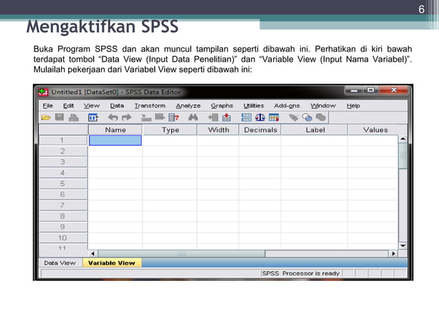 Mata kuliah Statistik dengan tema aplikasi SPSS | PPT