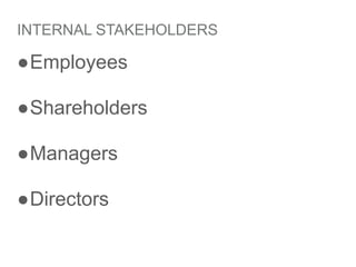 Different types of Stakeholders and mapping | PPTX