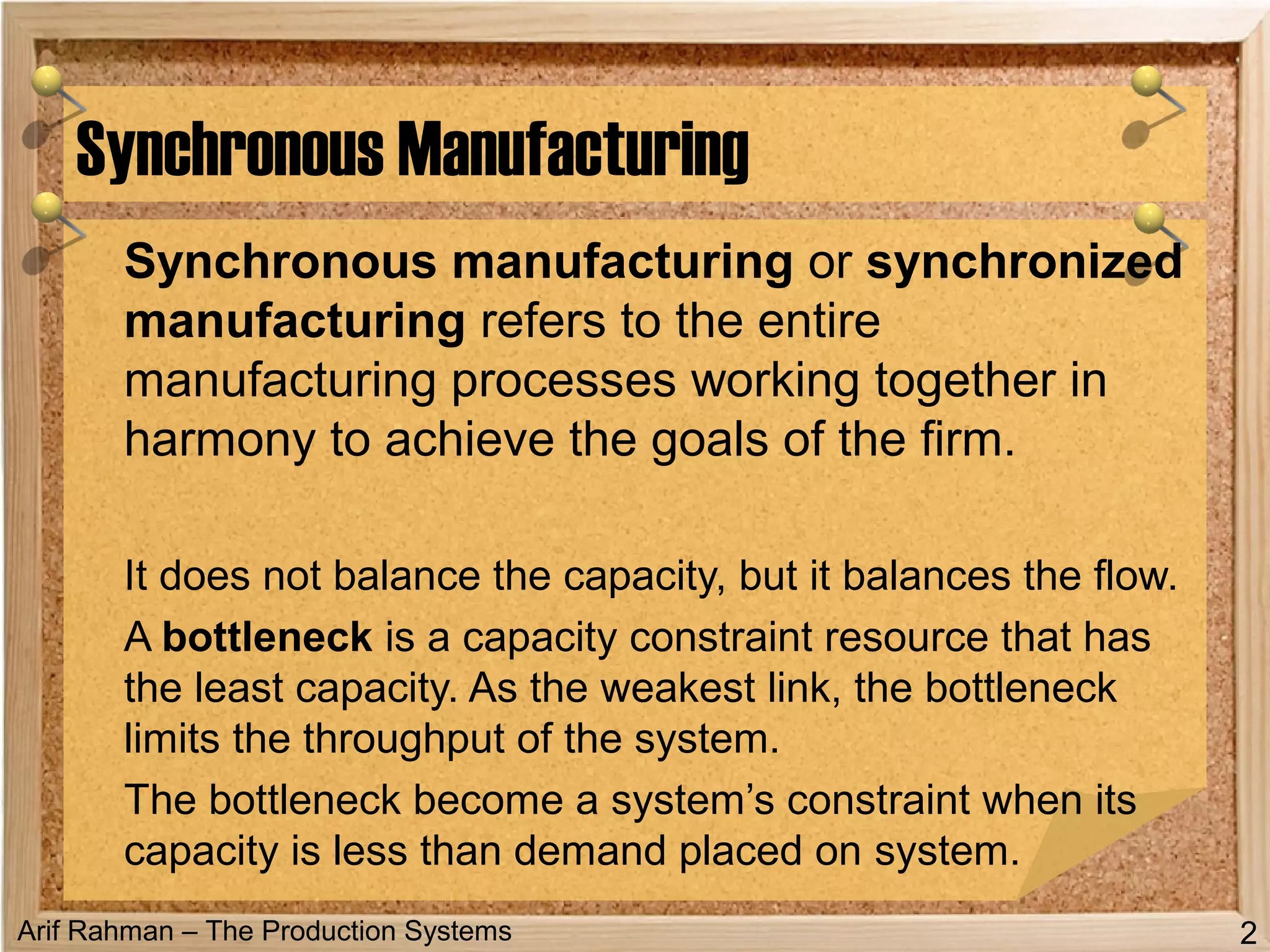 14 synchronous manufacturing | PPT