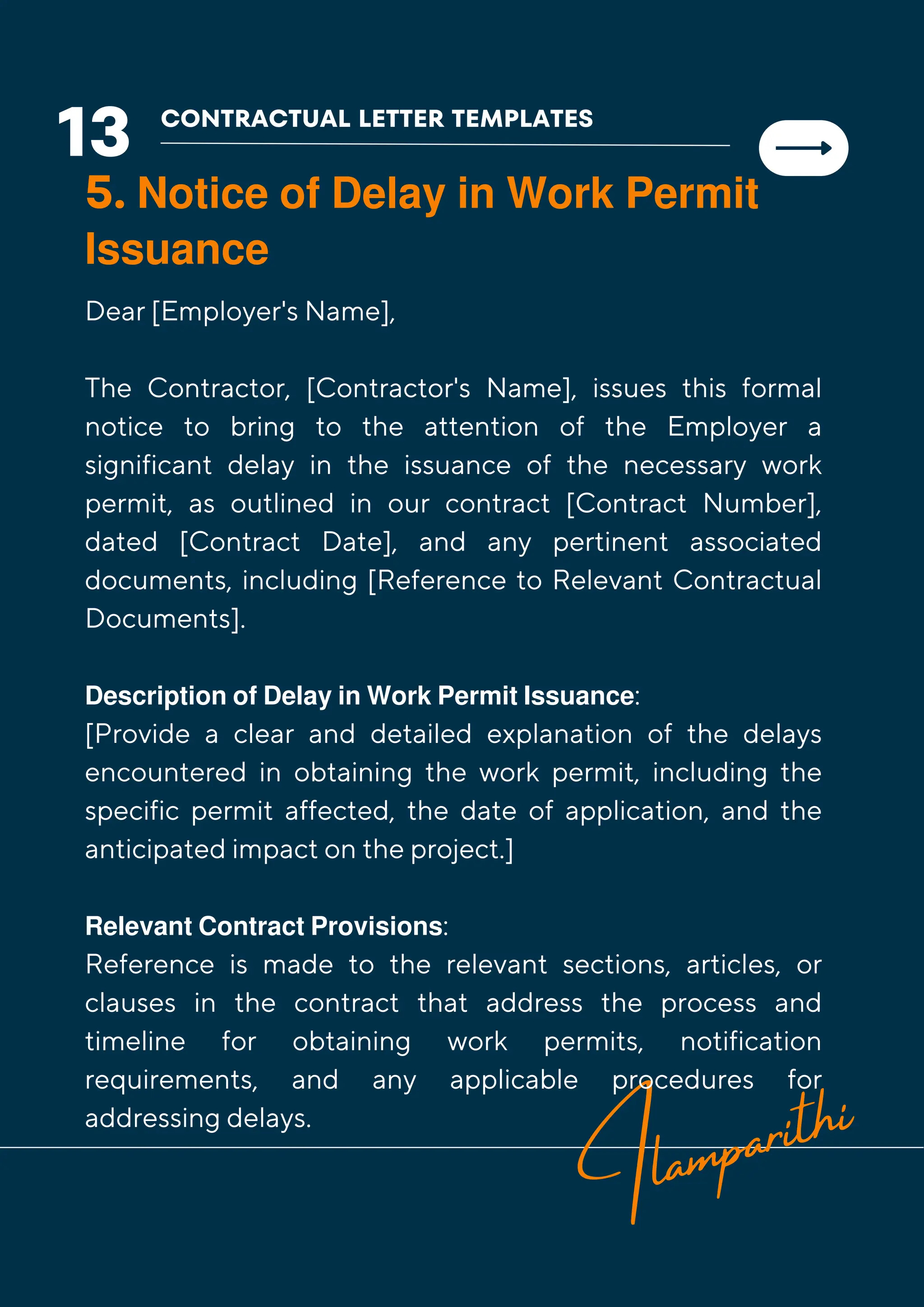 14 Template Contractual Notice - EOT Application | PDF