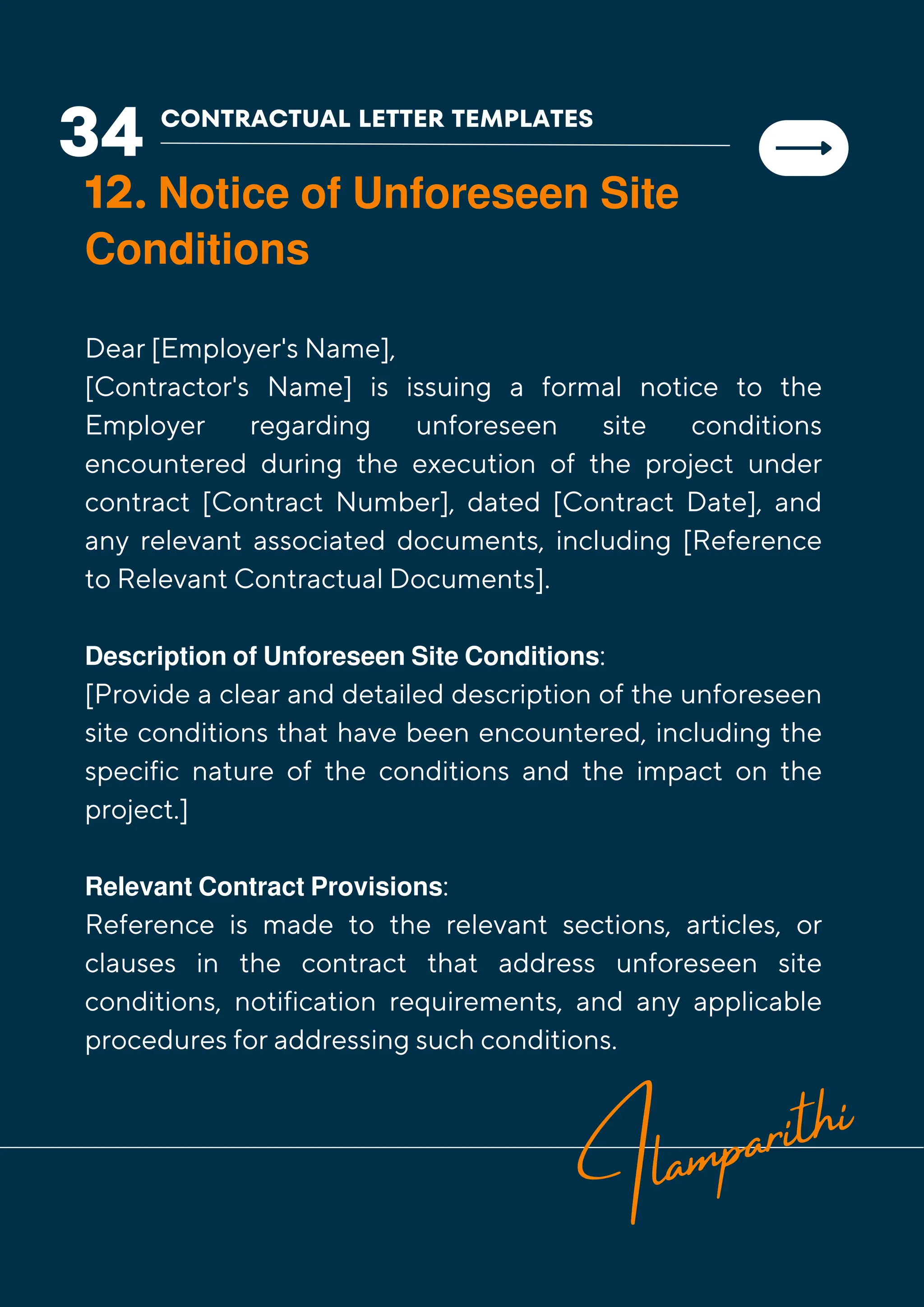 14 Template Contractual Notice - EOT Application | PDF