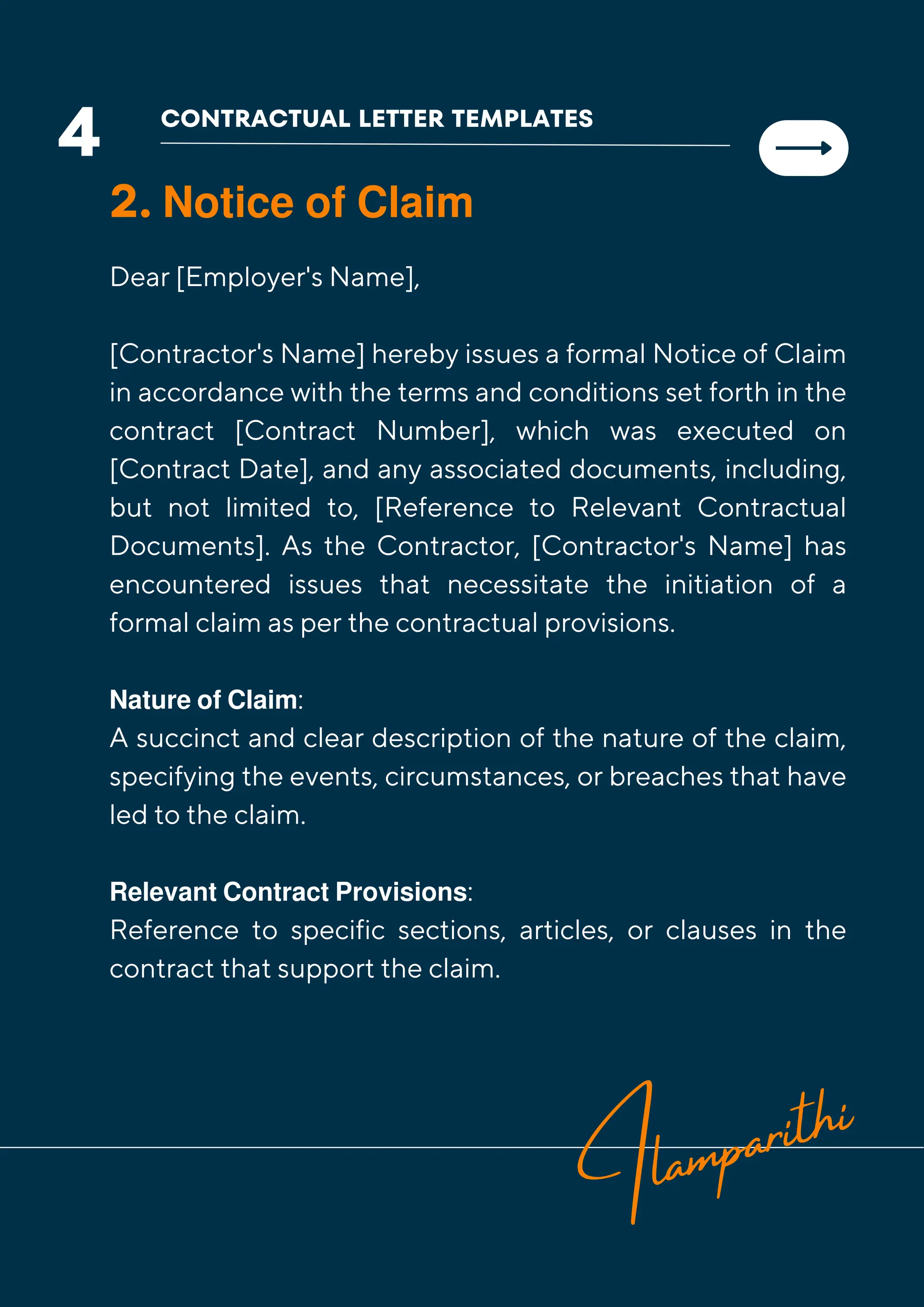 14 Template Contractual Notice - EOT Application | PDF