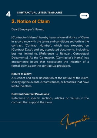 14 Template Contractual Notice - EOT Application | PDF