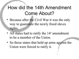 The 14th Amendment | PPT