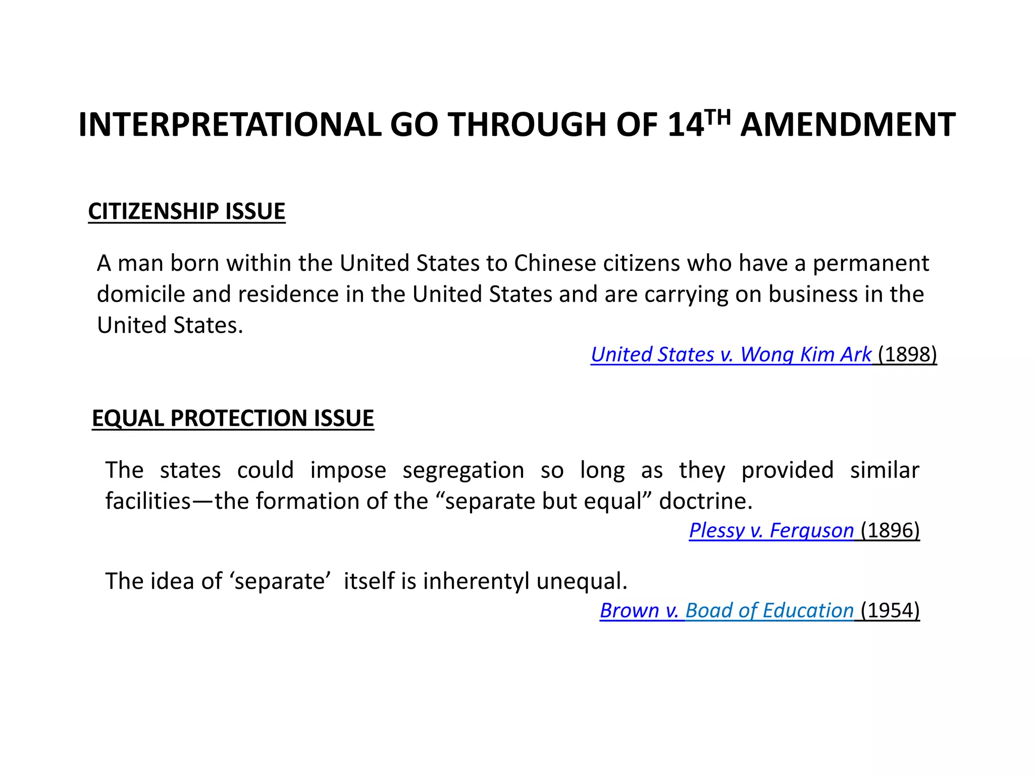 14th Amendment of USA Constitution | PPTX