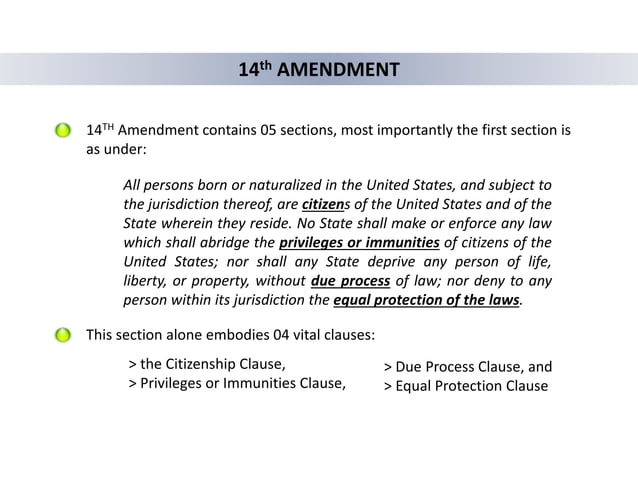 14th Amendment of USA Constitution | PPTX