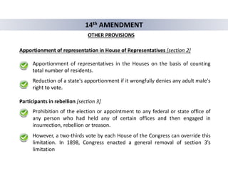 14th Amendment of USA Constitution | PPTX