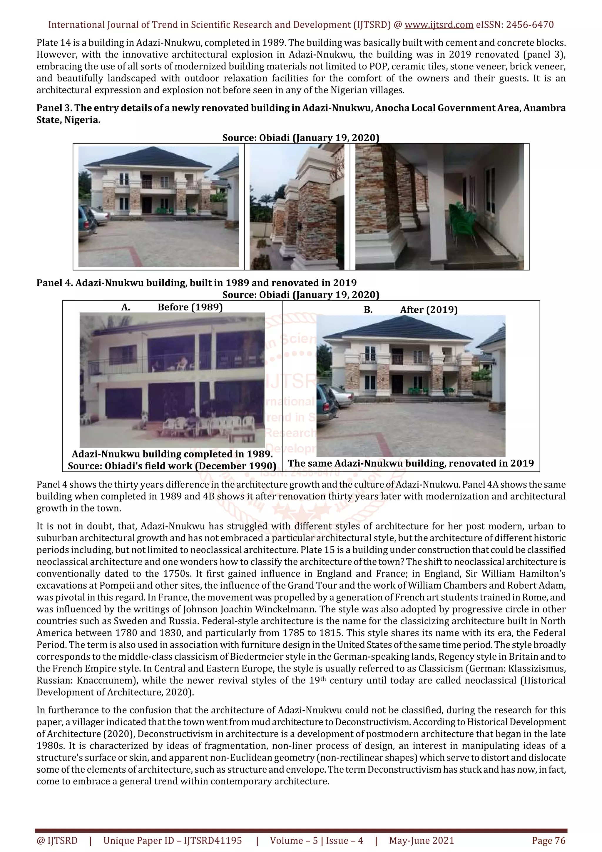 The Changing Face of a Village’s Architecture in Southeast Nigeria | PDF