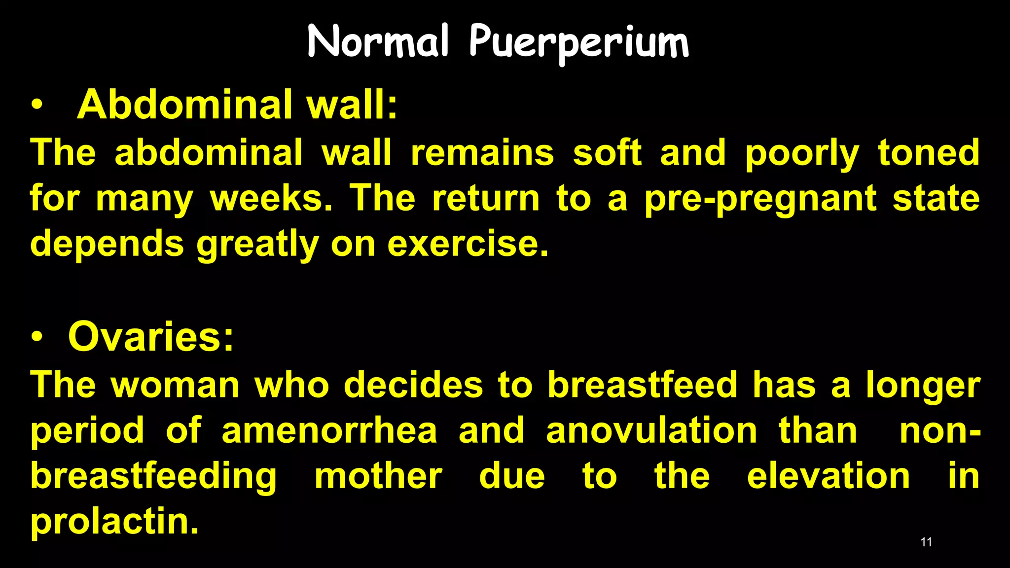 Puerperium and Postpartum Period | PPTX