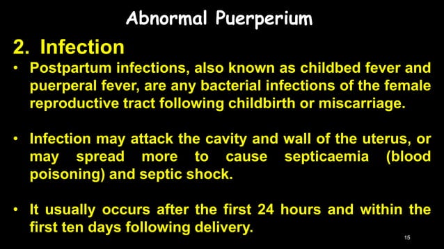 Puerperium and Postpartum Period | PPTX | Pregnancy | Reproductive Health