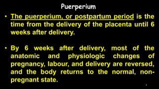 Puerperium and Postpartum Period | PPTX