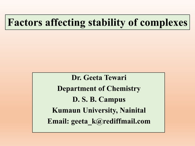 Thermodynamic and kinetic stability, Part 5.pptx | Chemistry | Science