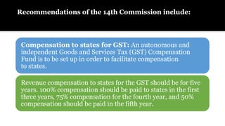 Fourteenth Finance Commission Recommendation | PPTX