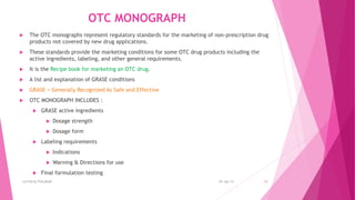 OTC DRUG REVIEW, DRUG AMENDENT, COPY RIGHT, PATENT AND TRADE | PPT