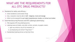 OTC DRUG REVIEW, DRUG AMENDENT, COPY RIGHT, PATENT AND TRADE | PPT