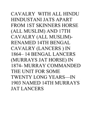 14TH Murrays Jat Lancers A personal narrative based on family accounts ...