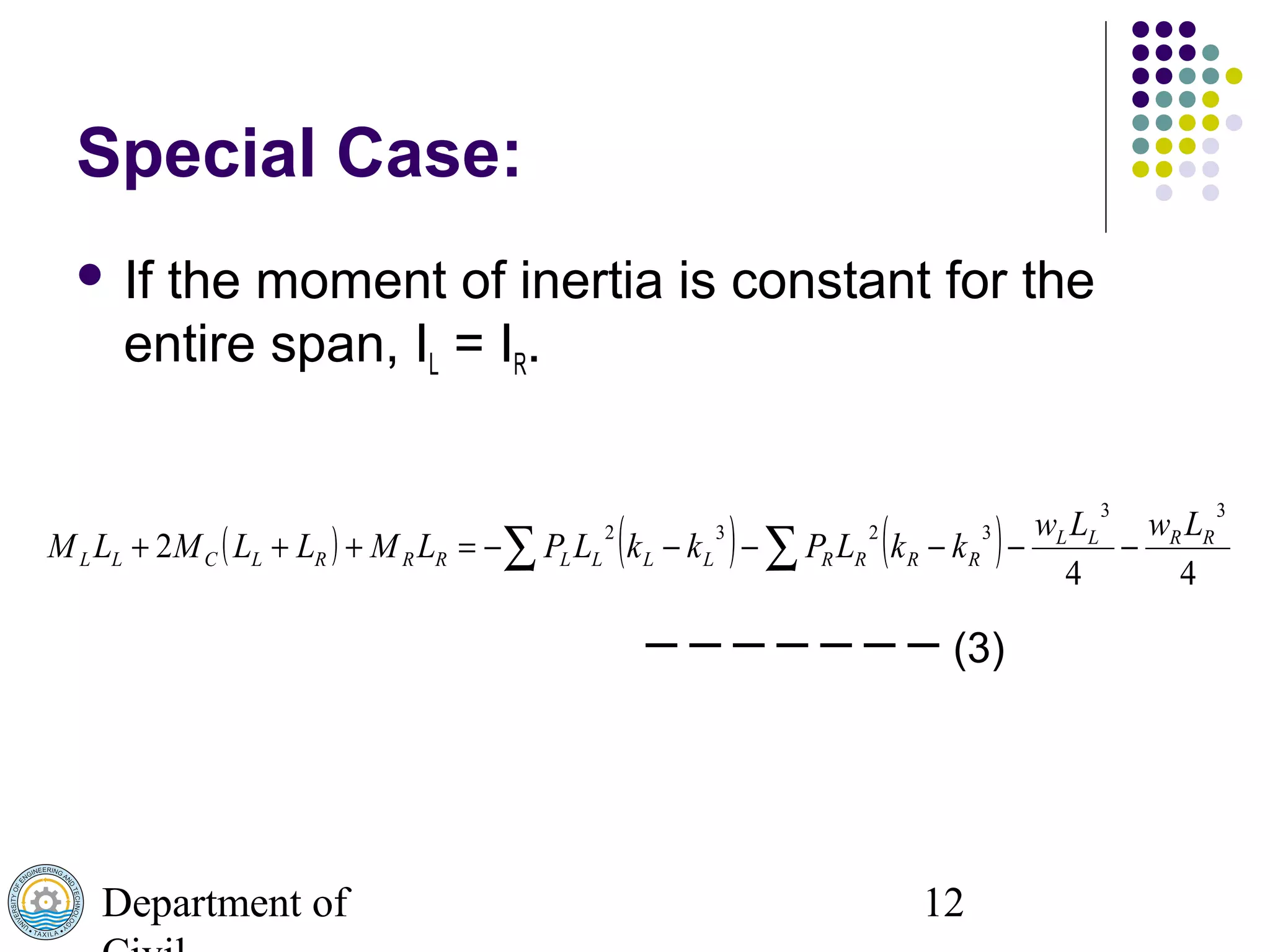 14 three moment equation | PPT